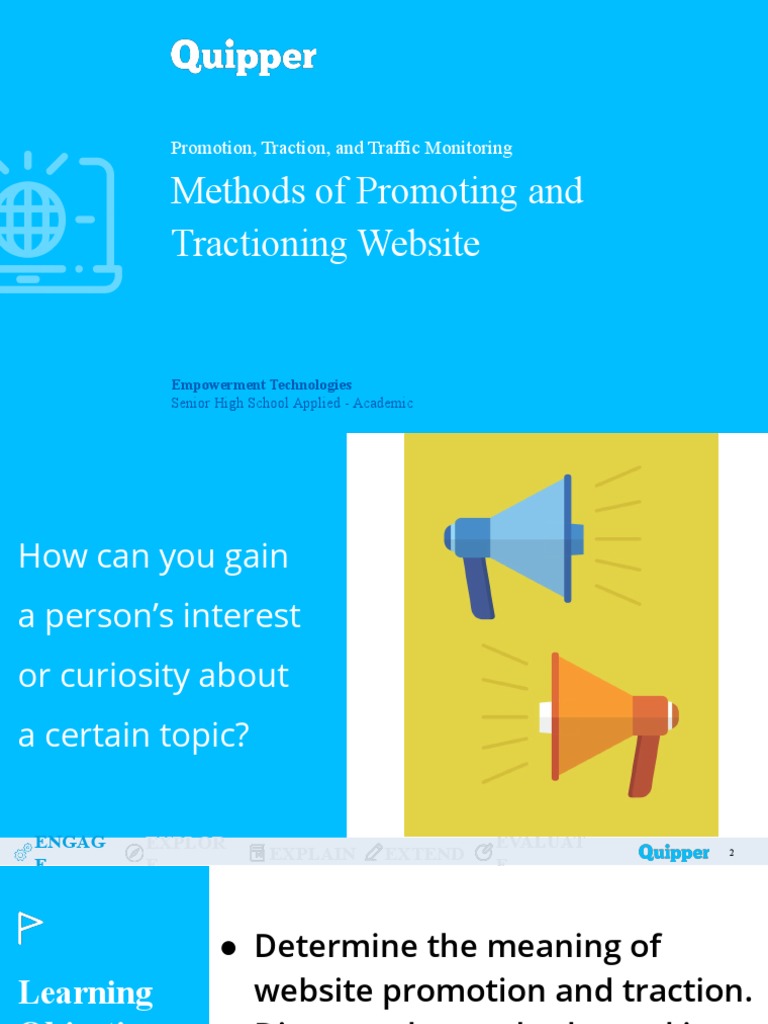 Methods of Promoting and Tractioning Website: Promotion, Traction, and ...