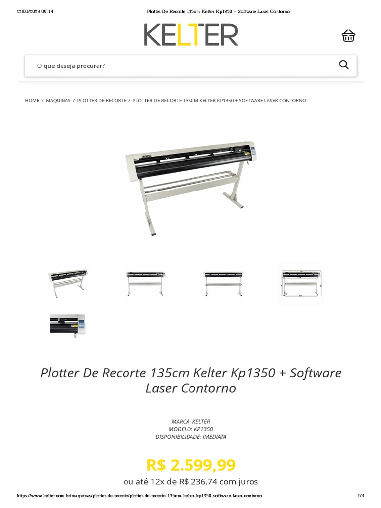 Plotter de Recorte 135cm Kelter Kp1350 + Software Laser Contorno | PDF | Informática