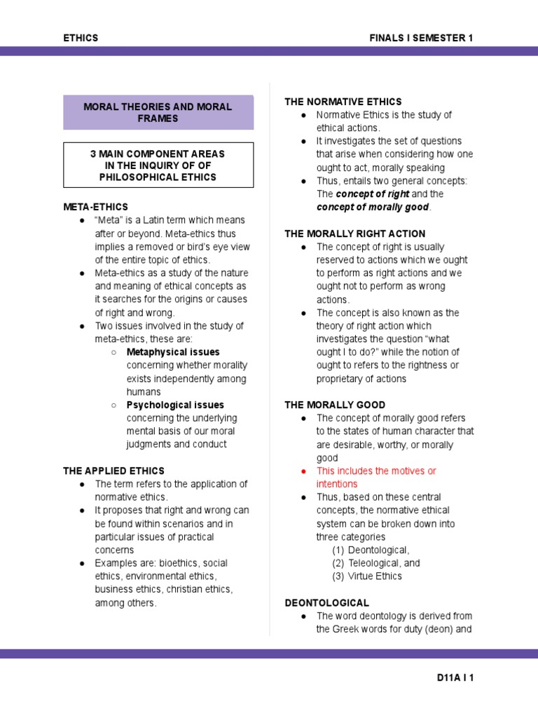Finals Ethics | PDF | Pleasure | Crime & Violence