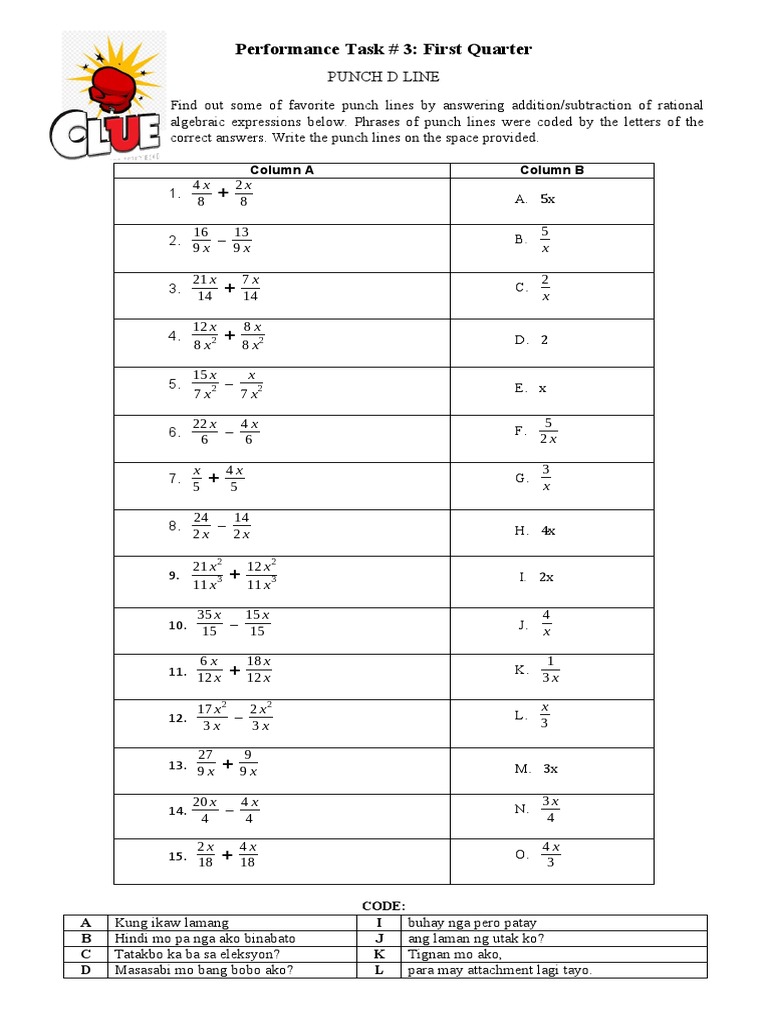 Performance Task #3 (Quarter 1) | PDF
