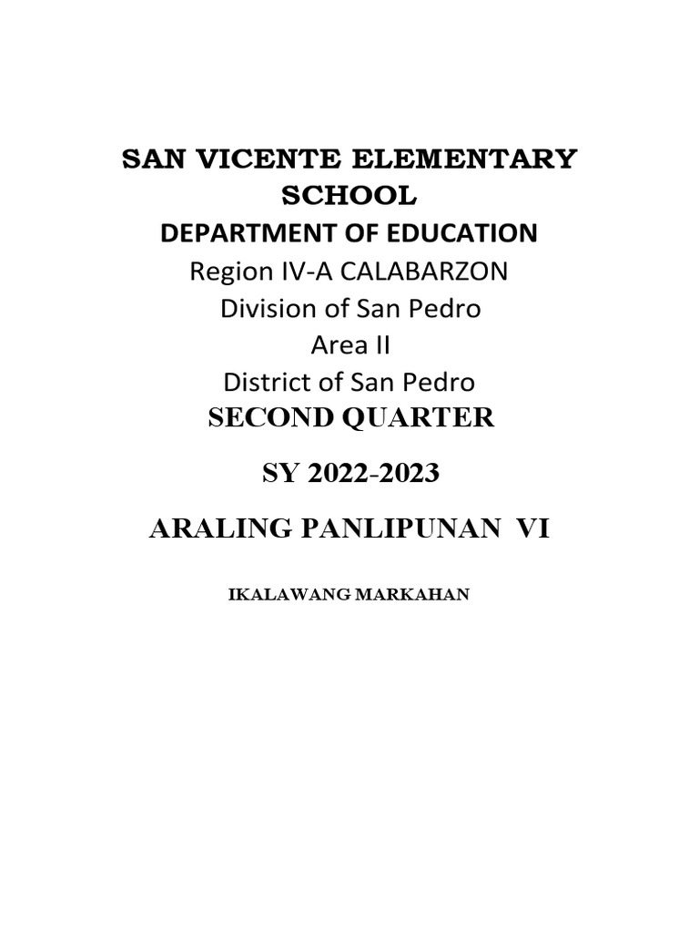 2nd Periodical Test AP 2023 | PDF