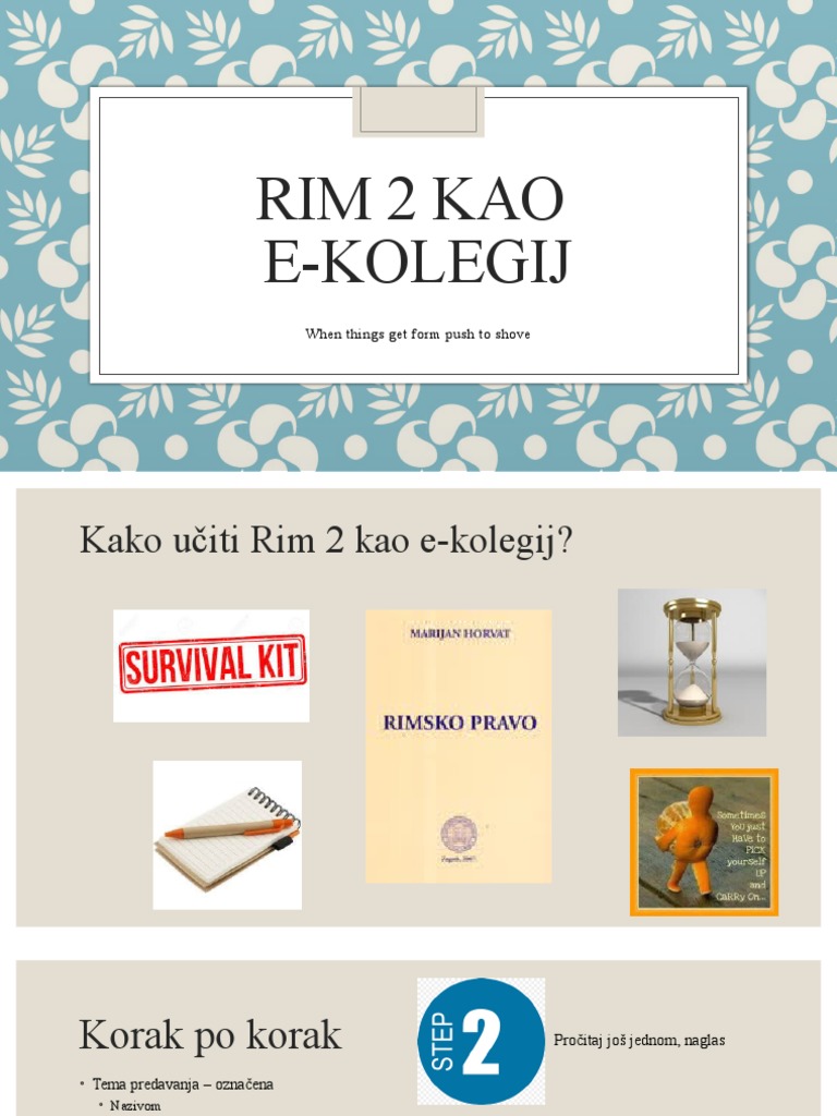 Rim 2 Kao e - Kolegij | PDF
