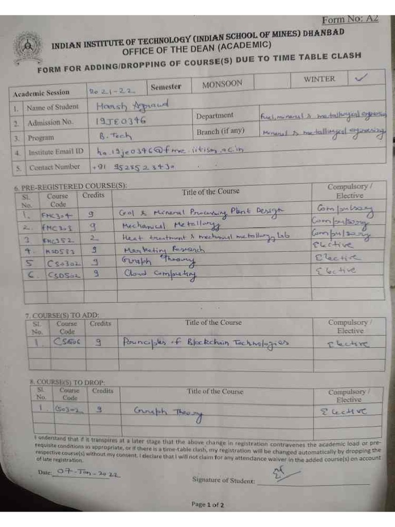 A2 Form - 19JE0346 | PDF