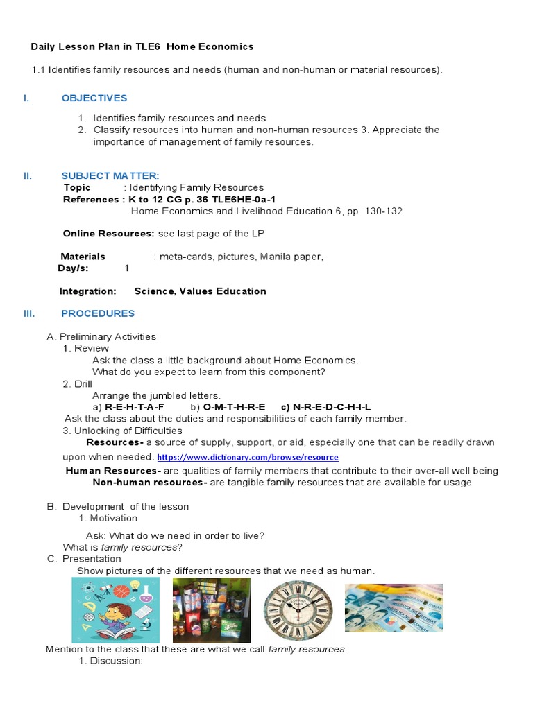 Classifying Family Resources: Distinguishing Between Human and Non-Human Resources in Daily Home ...