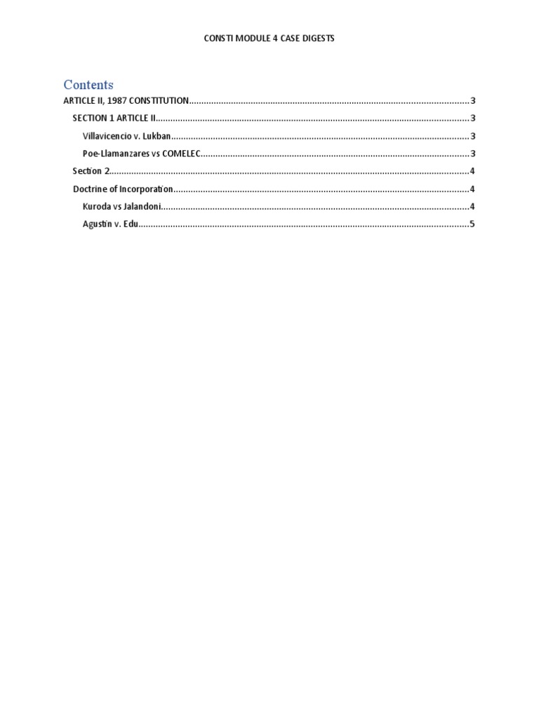 Module 4 Case Digest | PDF | Separation Of Church And State | Treaty