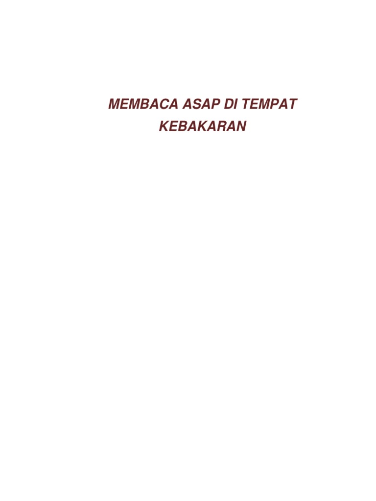 Membaca Asap Di Tempat Kebakaran Modul | PDF