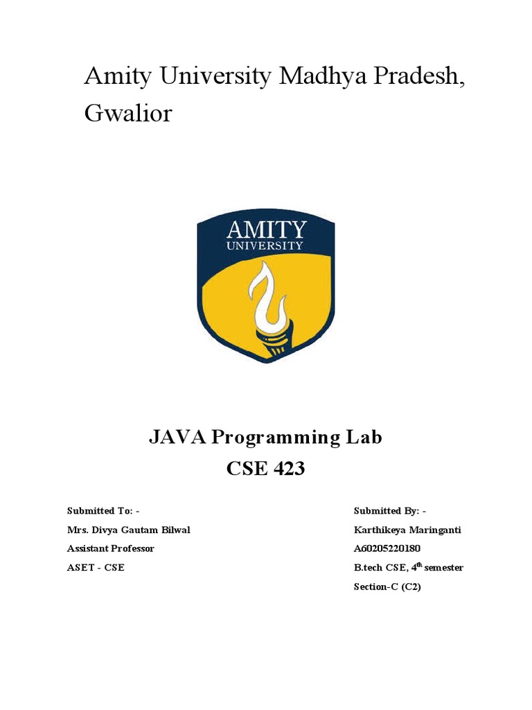 Karthikeya Java423 File Final | PDF | Java (Software Platform) | Java ... Karthikeya Java423 File Final | PDF | Java (Software Platform) | Java ...