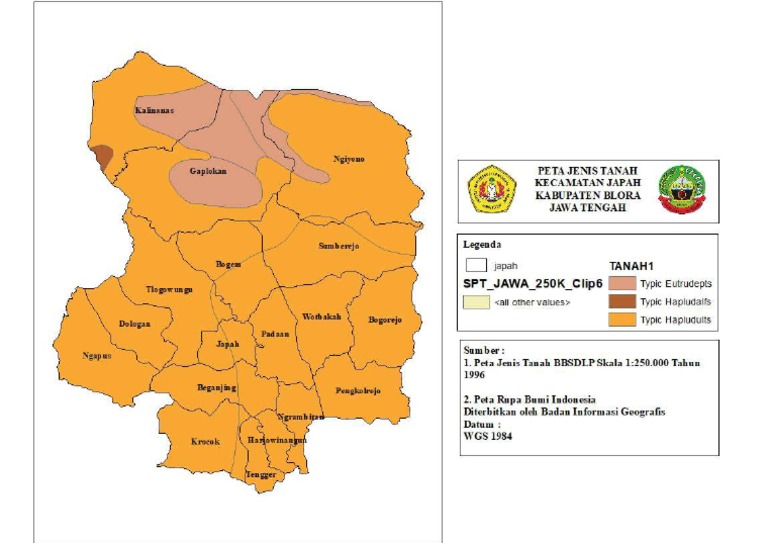 Peta Jenis Tanah Kab. Blora | PDF