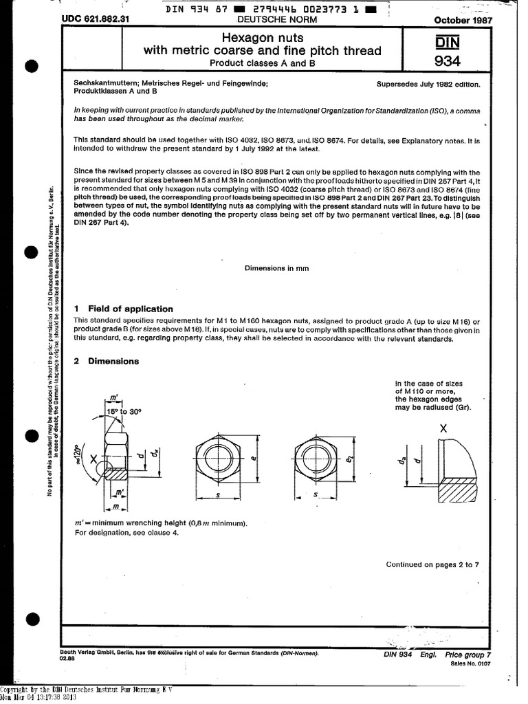 DIN934 | PDF