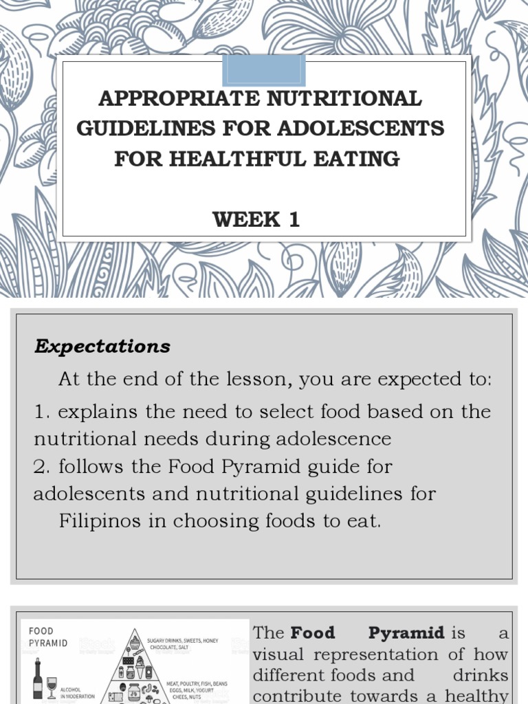 Appropriate Nutritional Guidelines For Adolescents For HeaLTHful Eating | PDF | Cardiovascular ...