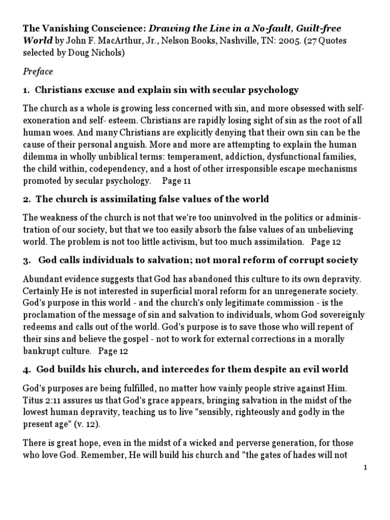The Vanishing Conscience | PDF | Sin | Conscience