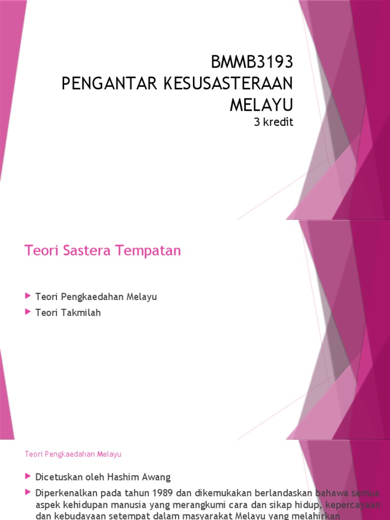 Teori Sastera Tempatan | PDF
