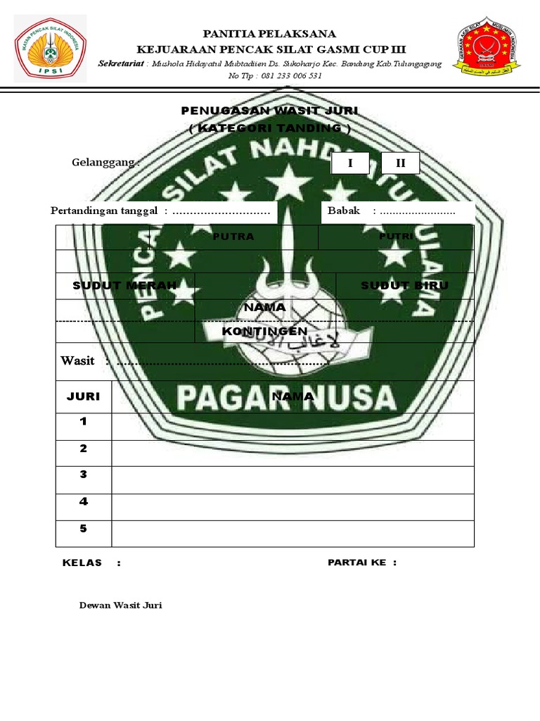 Penugasan Wasit Juri | PDF