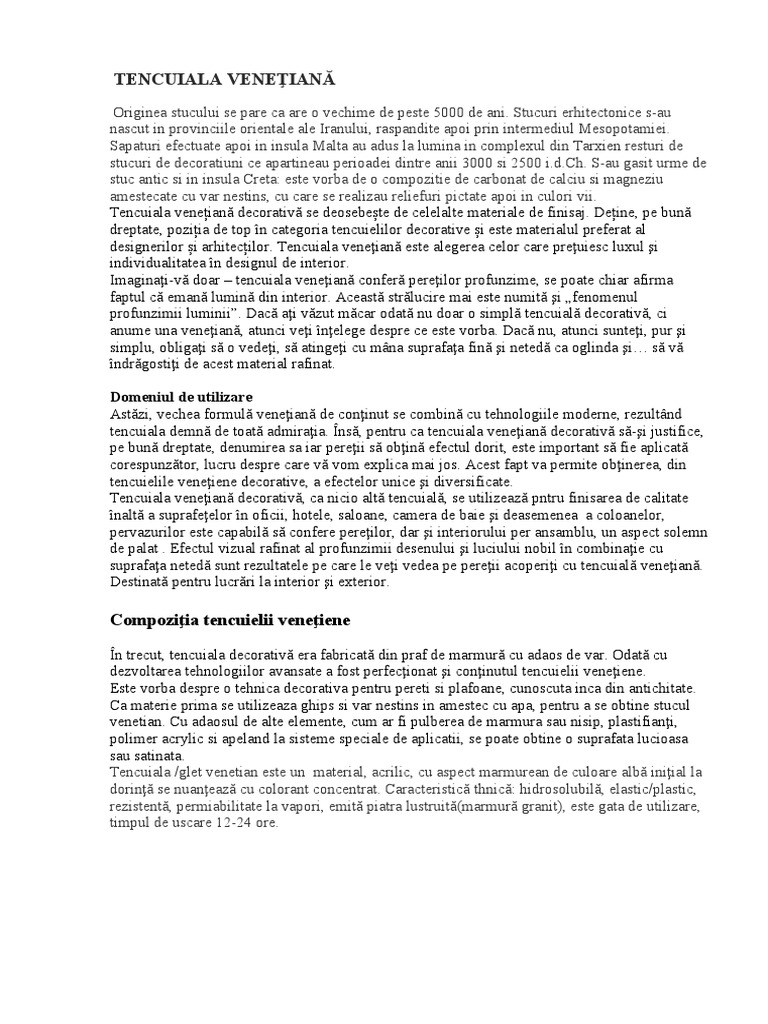 Tencuieli Decorative | PDF