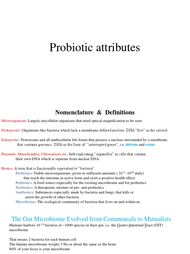 Probiotic Attributes | PDF | Probiotic | Lactobacillus