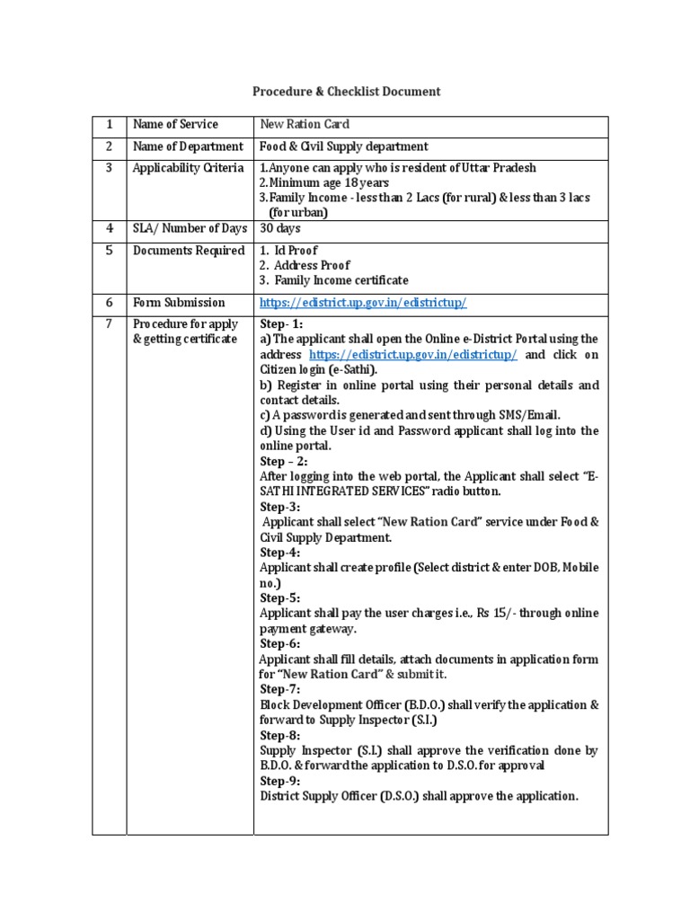 New Ration Card | PDF | Password | Login