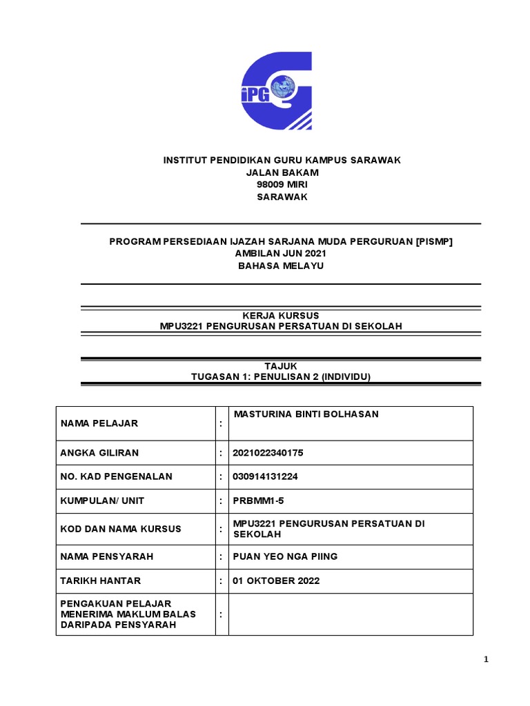 Contoh Kertas Cadangan Program | PDF