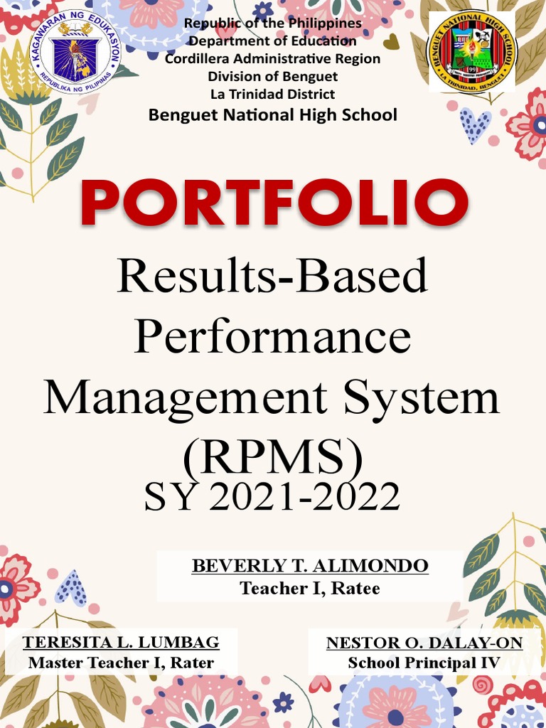 E Rpms Portfolio Design 8 Depedclick | PDF | Learning | Educational ...