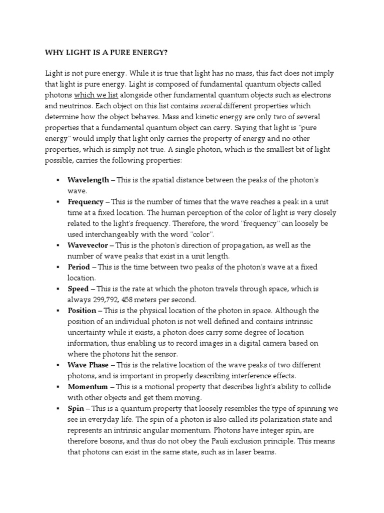 Light: More Than Just Energy | PDF | Photon | Spin (Physics)
