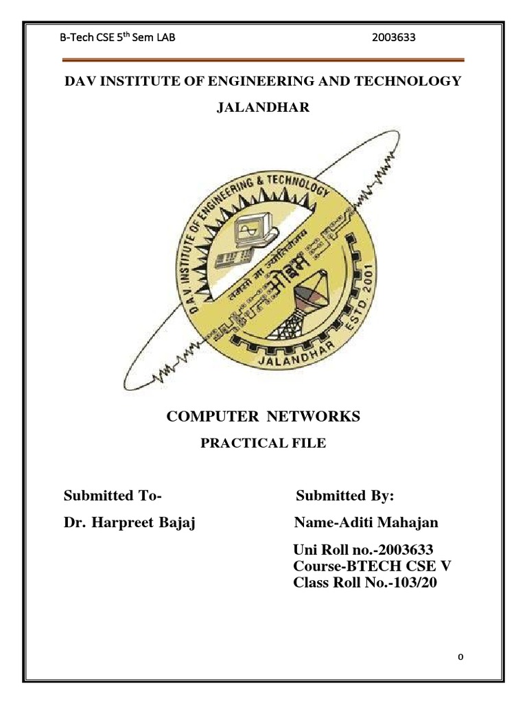 Aditi CN File | PDF | Computer Network | Network Topology