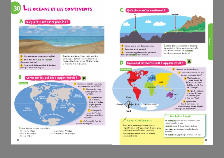 Les Océans et Continents de la Terre | PDF