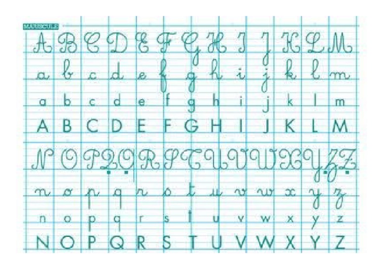 Alphabet Cursive Et Majuscule | PDF