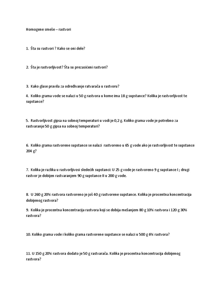 Homogene Smese | PDF