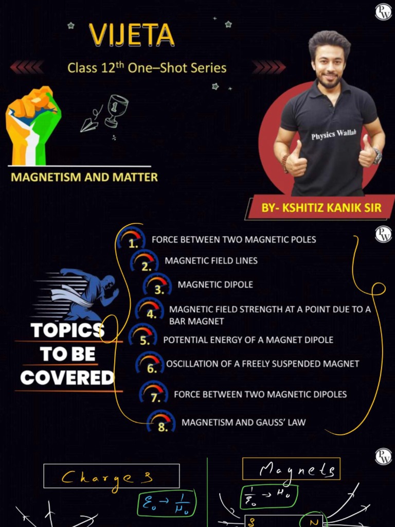 Magnetism and Matter - Class Notes - Vijeta 2023 | PDF