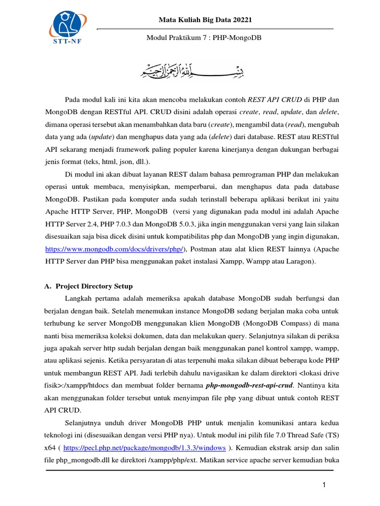 Modul Praktikum Big Data - PHP-MongoDB | PDF