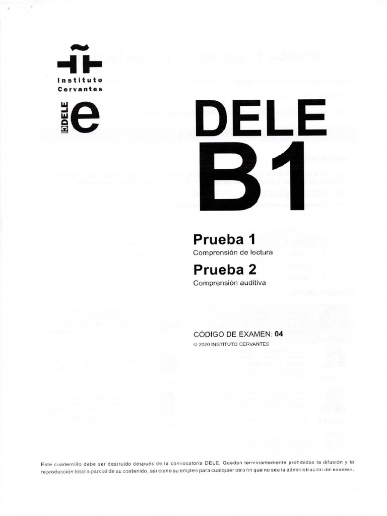 Dele B1 Cod 04 - Out 2020 | PDF
