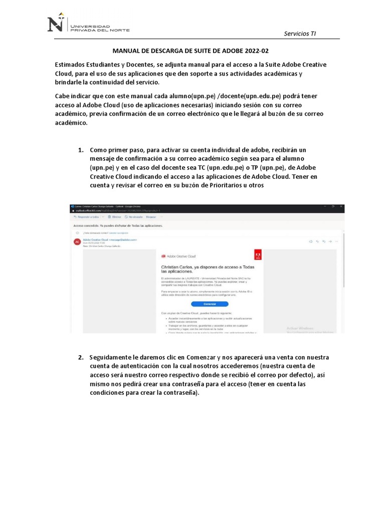 Manual de Descarga de Suite de Adobe 2022-02 | PDF | Computación en la nube | Contraseña