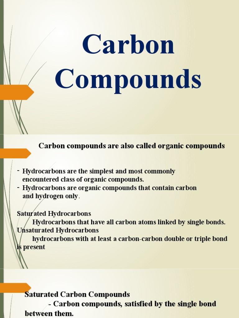 Carbon Compounds | PDF | Functional Group | Alkane