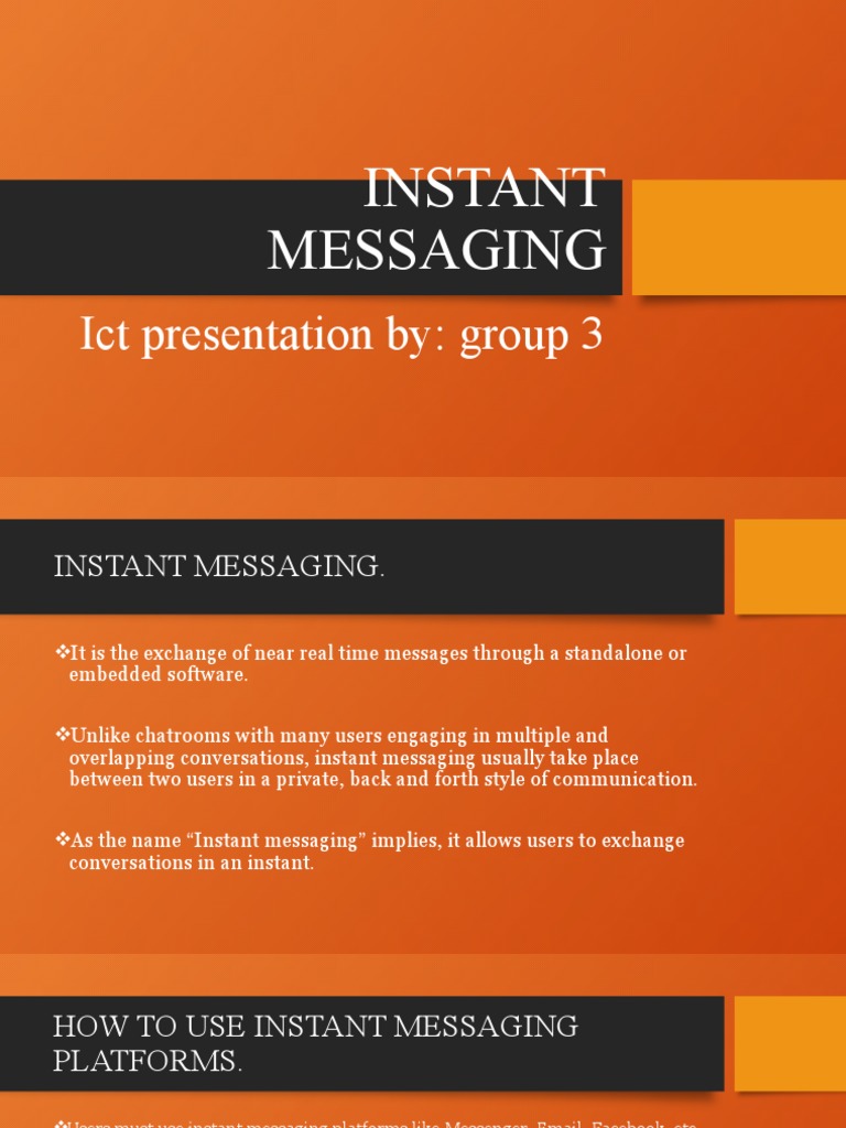Instant Messaging | PDF | Instant Messaging | Computer Networking