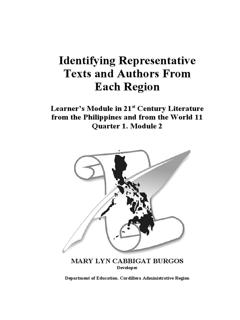 MODULE 2 Identifying Representative Text and Author From Each Region ...