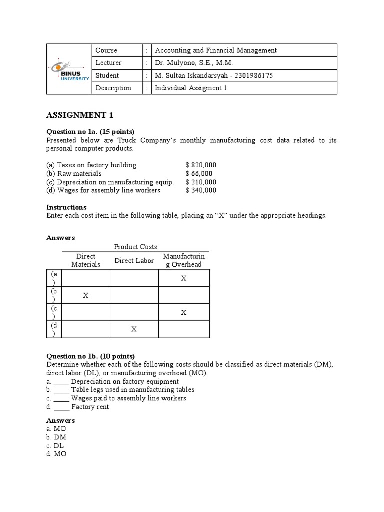 Individual Assignment 1 AFM | PDF | Economies | Business