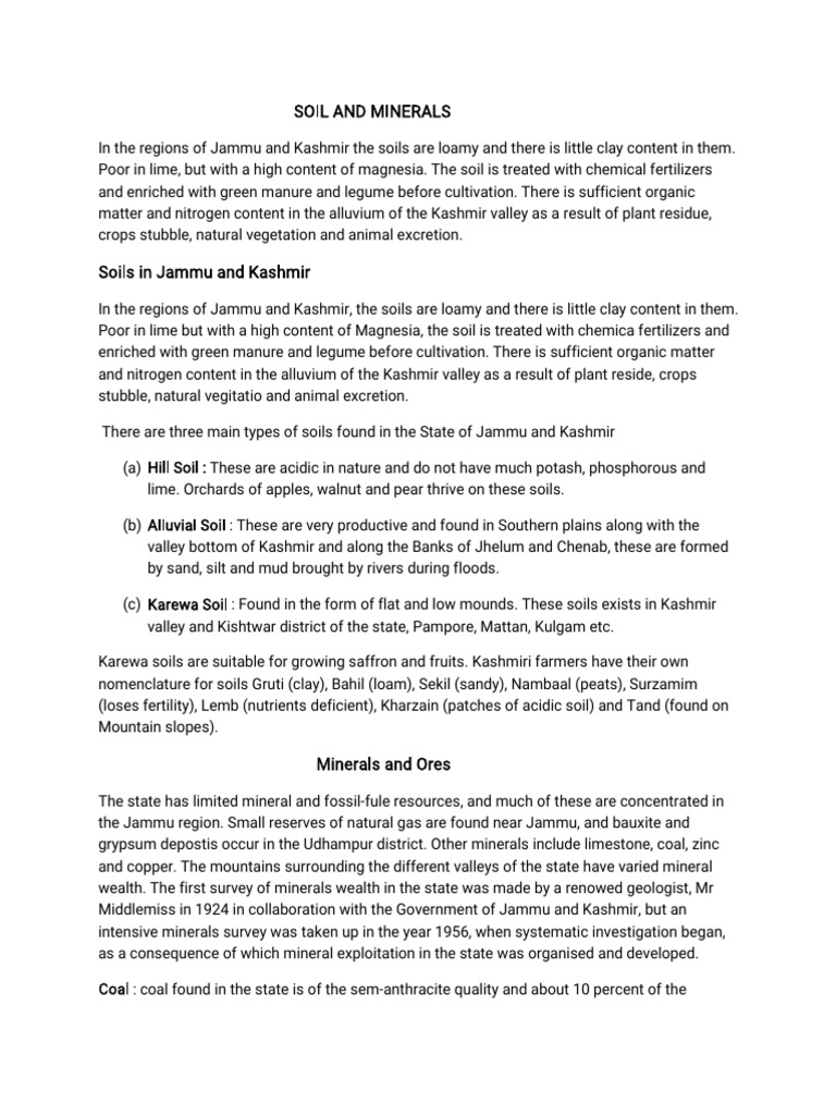 SOIL AND MINERA-WPS Office | PDF | Soil | Loam