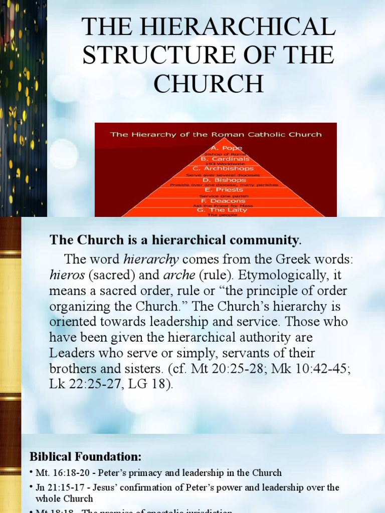 The Hierarchical Structure of The Church | Download Free PDF | Bishop ...