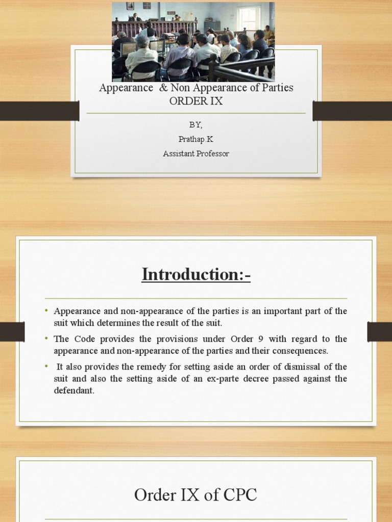 Appearance and Non-Appearance in CPC | PDF | Lawsuit | Summons