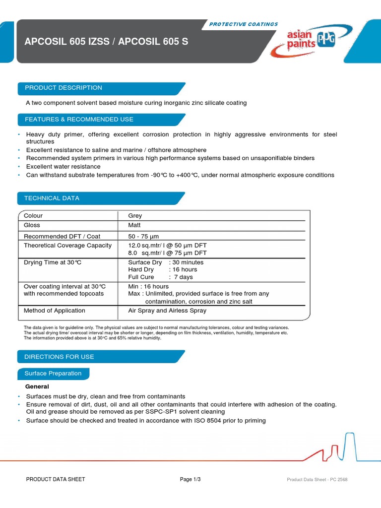Apcosil 605 Izss | PDF