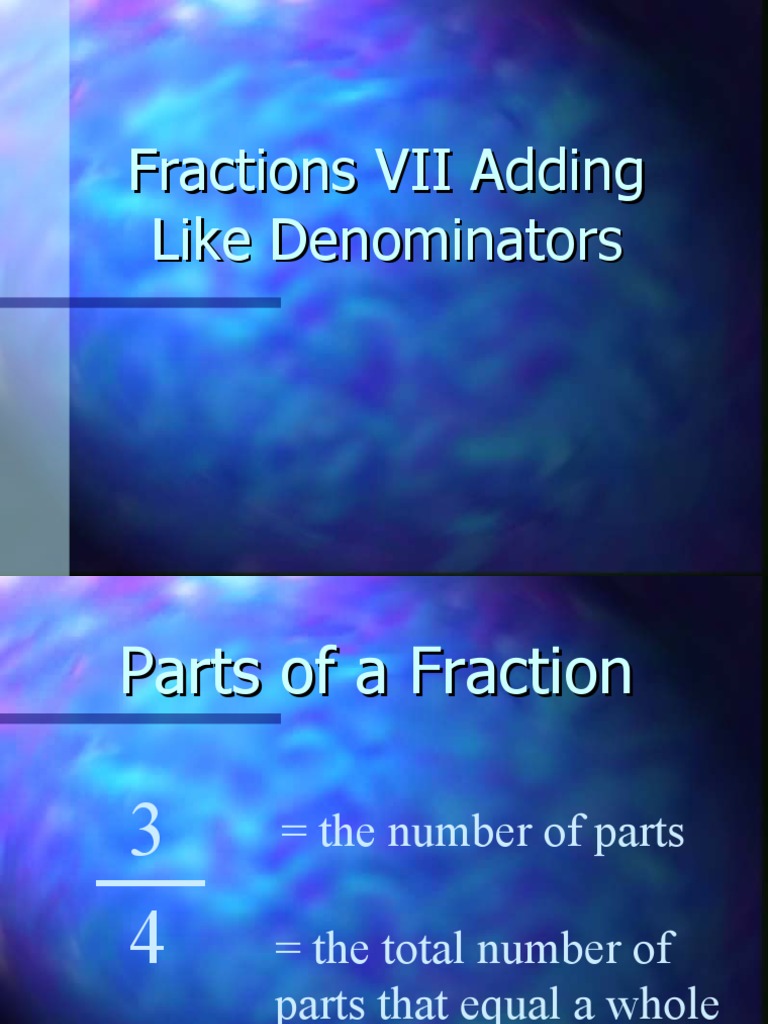 Fractions 7 | PDF