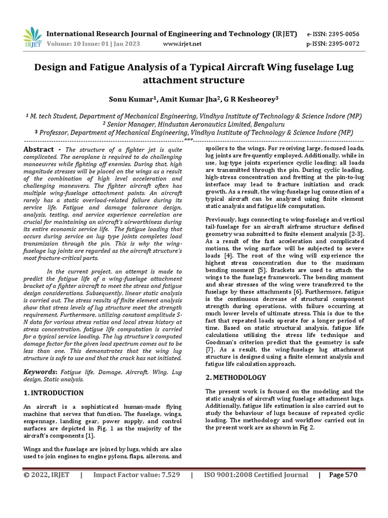 Fatigue Analysis For Typical Aircraft | PDF | Fatigue (Material ...