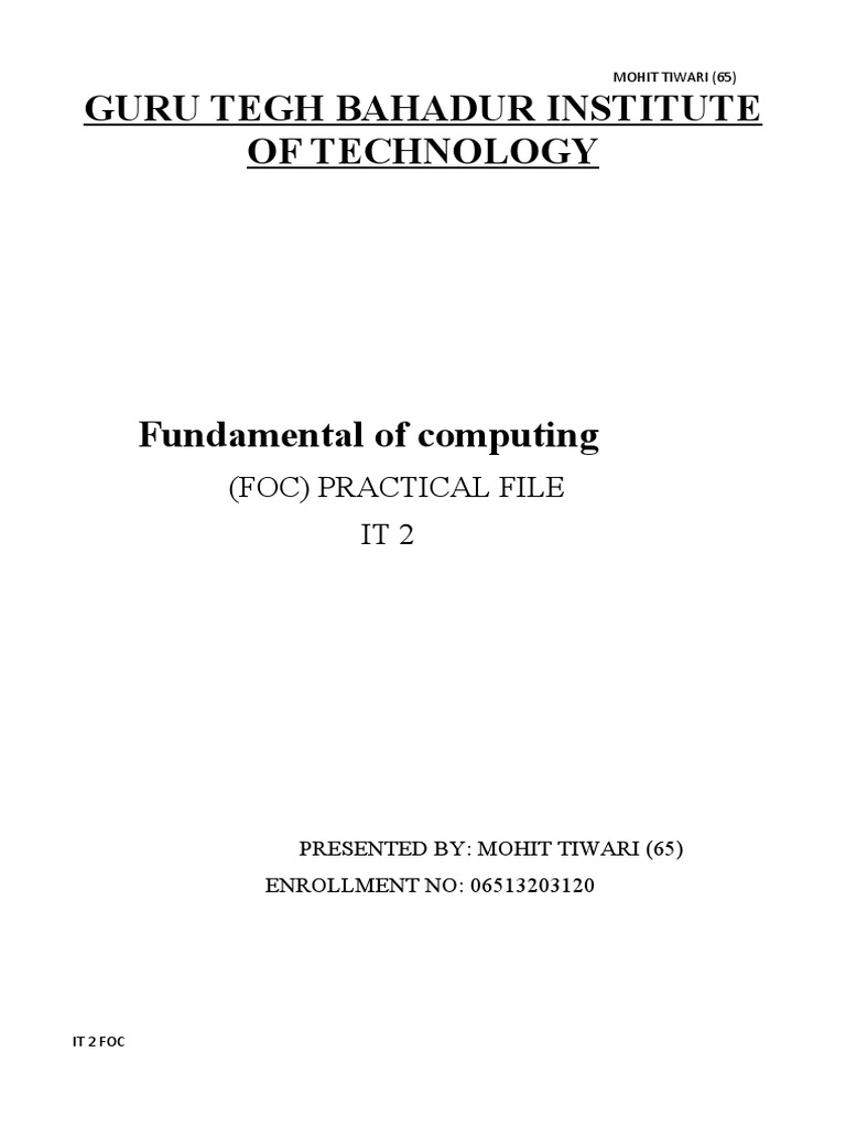 Foc Practical File | PDF | Random Access Memory | Bios Foc Practical File | PDF | Random Access Memory | Bios