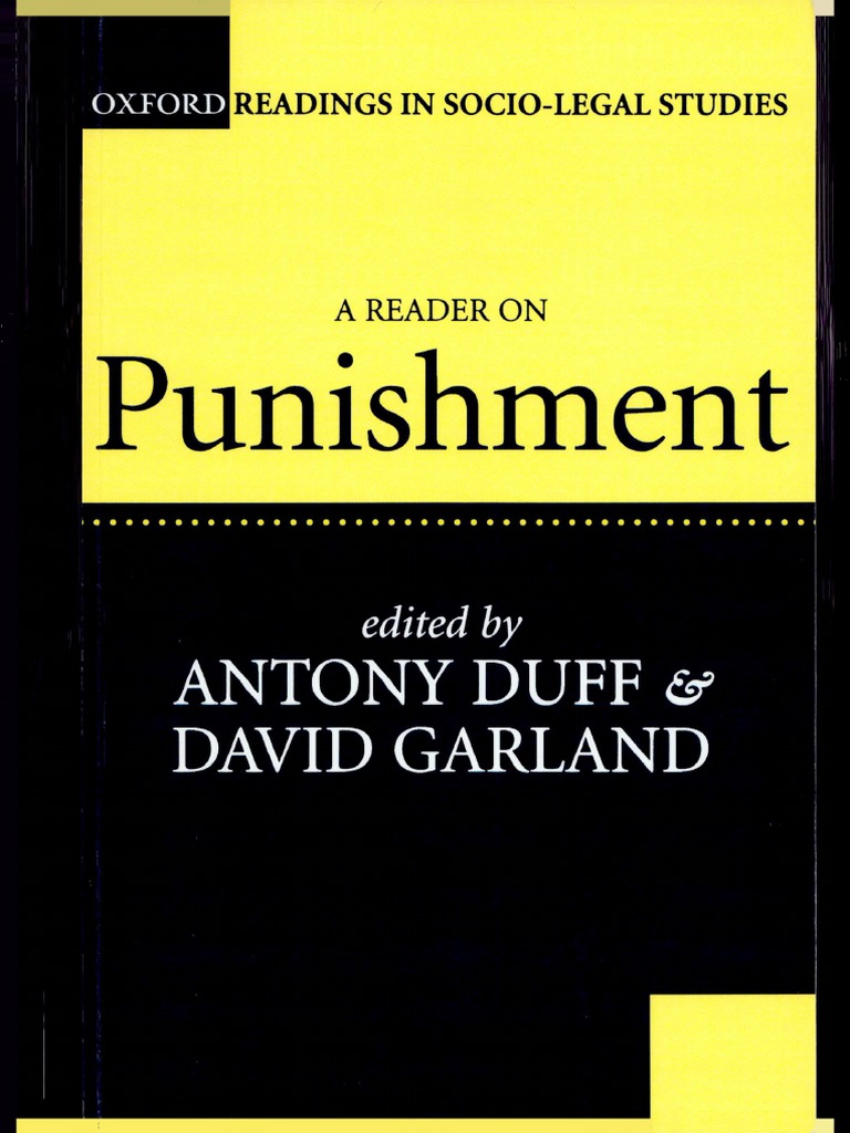 A Reader On Punishment (Anthony Duff David Garland) | PDF