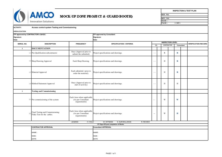 Access Control System ITP Guide | PDF