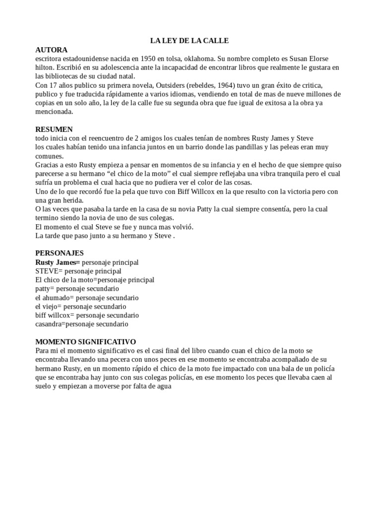 La Ley de La Calle | PDF