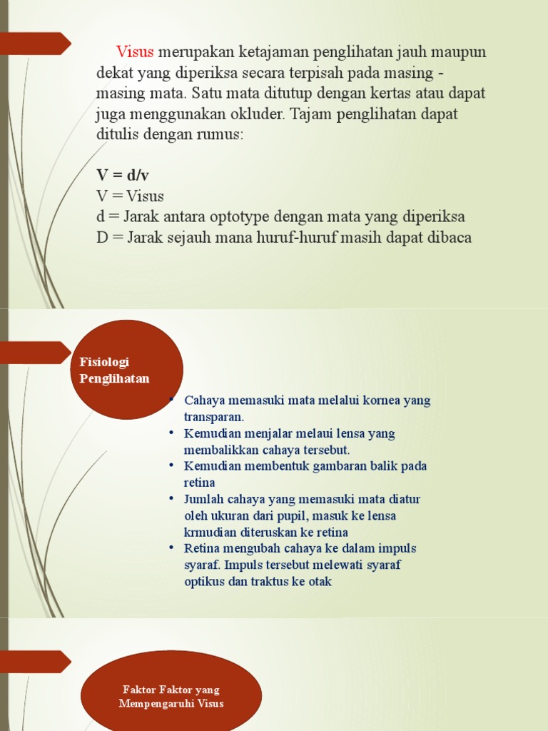 Pemeriksaan Visus | PDF | Sains & Matematika