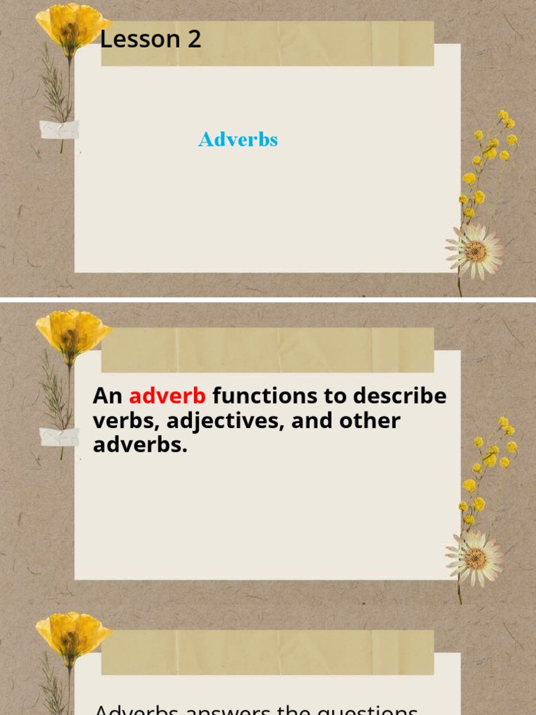 Adverbs Explained for Learners | PDF
