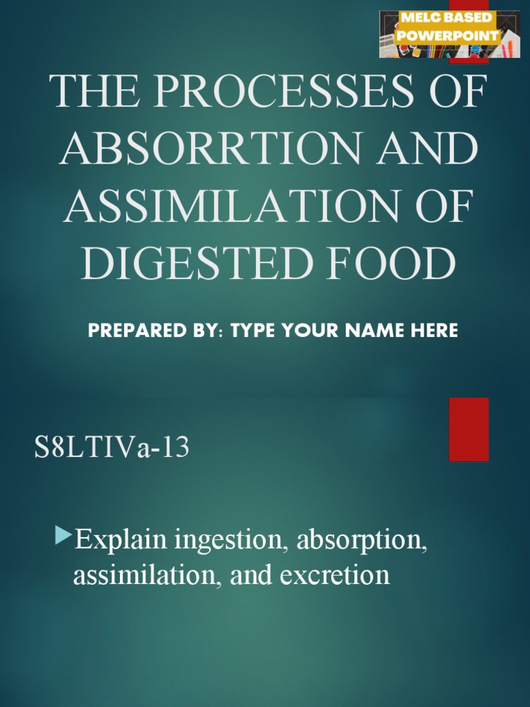 G8 Science Q4 Week 1 Absorption N Assimilation Pdf Small