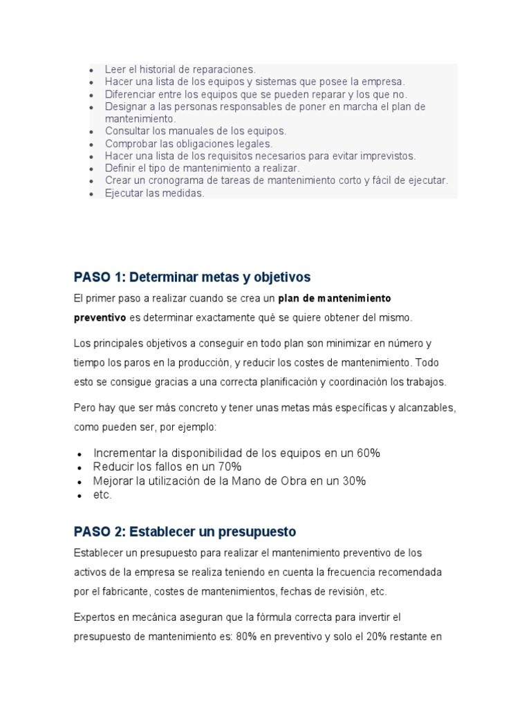 Pasos Del Plan De Trabajo Pdf Presupuesto Planificación De