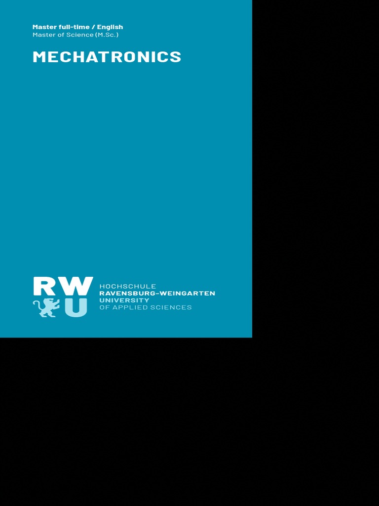 Flyer Mechatronics 2022 | PDF | Master Of Science | Mechatronics